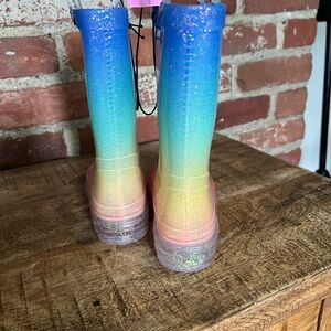 Shoes | Little Girls Rainbow Boots Multicolored Light Up Heels Size 91 ...